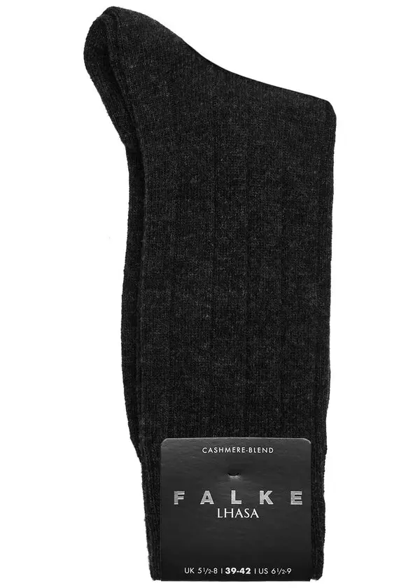 Falke Lhasa Ribbed Socks - Black