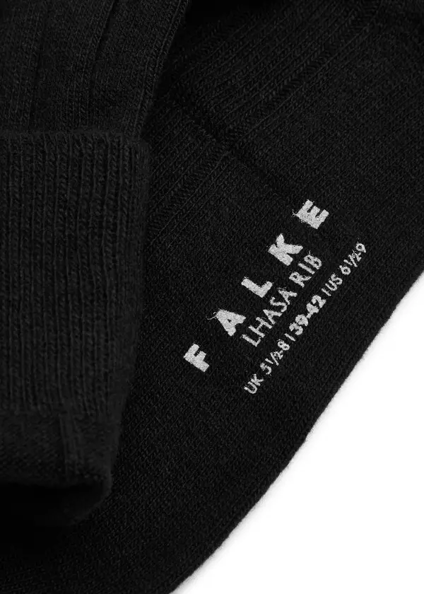 Falke Lhasa Ribbed Socks - Black