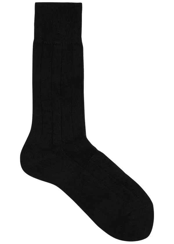 Falke Lhasa Ribbed Socks - Black