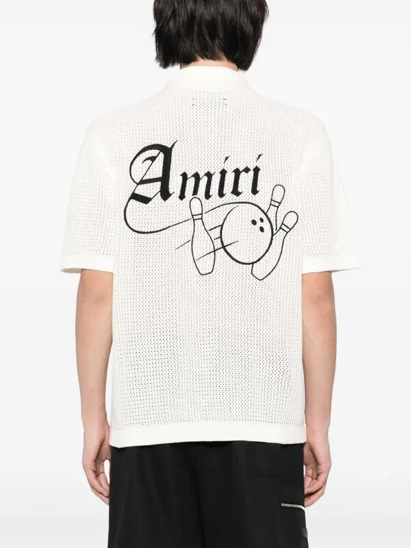 Amiri Bowling Crochet Polo Shirt