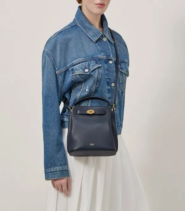 Mulberry Leather Islington Bucket Bag - Blue