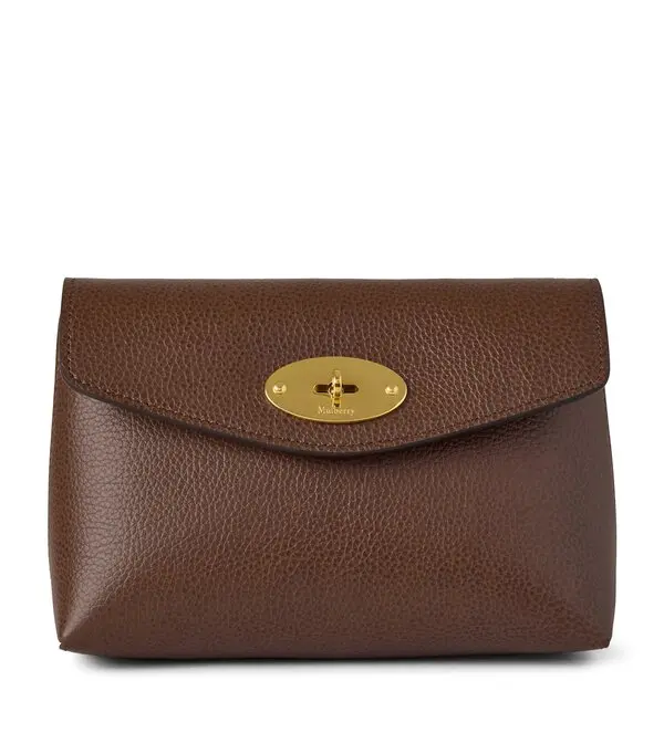 Mulberry Leather Darley Cosmetic Pouch - Brown