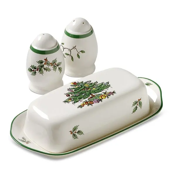 SPODE Christmas Tree Hostess Set - No Color
