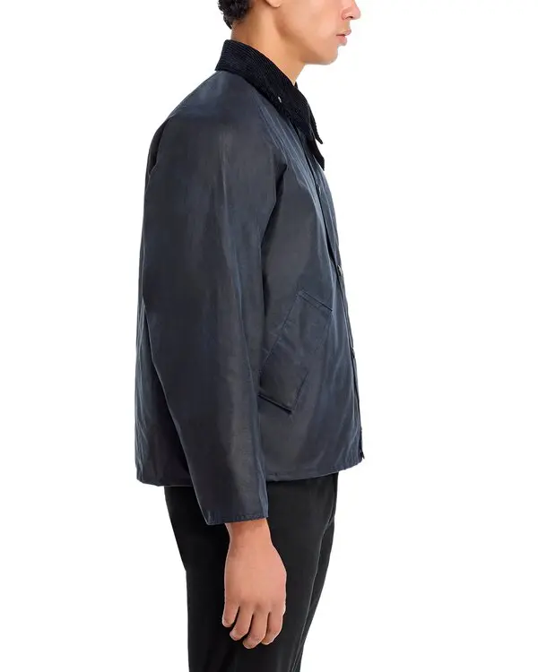 Barbour Os Transport Waxed Jacket - Navy | Editorialist
