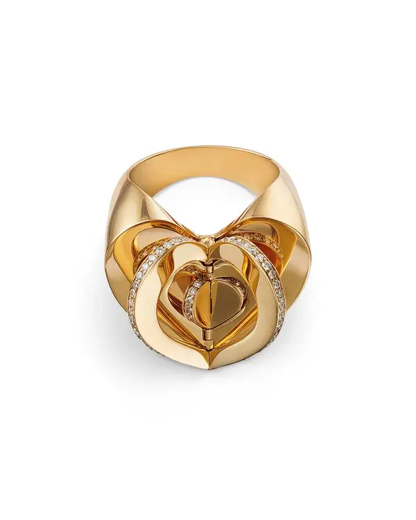 CADAR 18k Yellow Diamond Heart Ring
