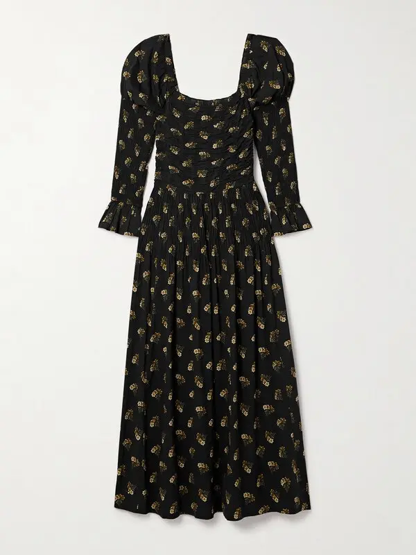DÔEN Wilmina Floral-print Cotton-blend Maxi Dress