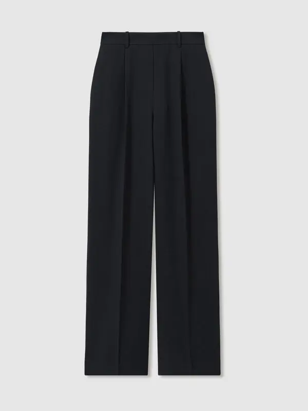 REISS Eden Elasticated-waist Trousers - Navy