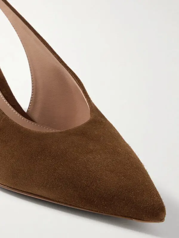 GIANVITO ROSSI Robbie 45 Suede Slingback Pumps