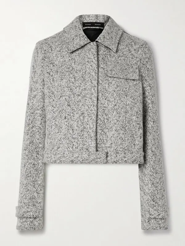 Proenza Schouler Rivers Bouclé-tweed Jacket - Gray