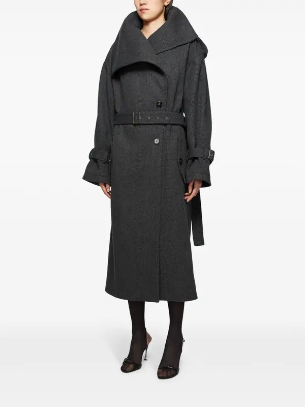 Acne Studios Herringbone Belted Coat