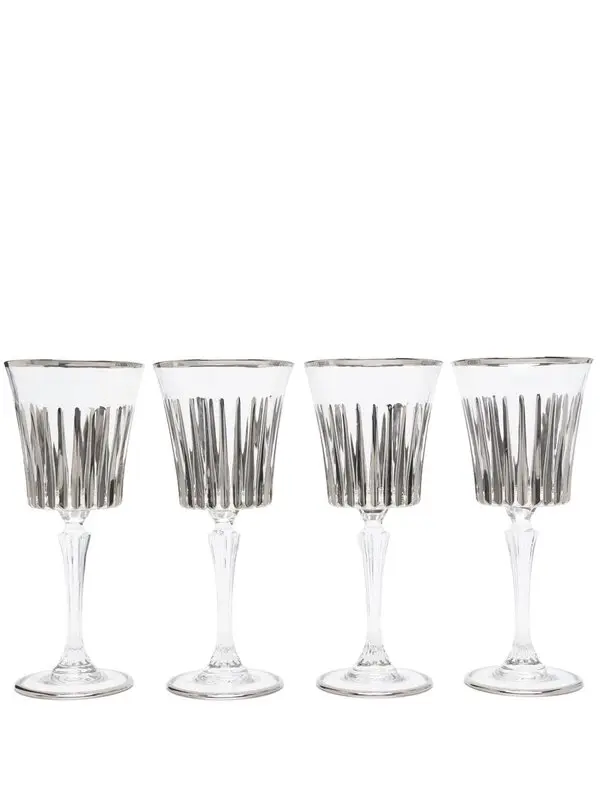 LES-OTTOMANS Platinum Wine Glasses Set - Silver