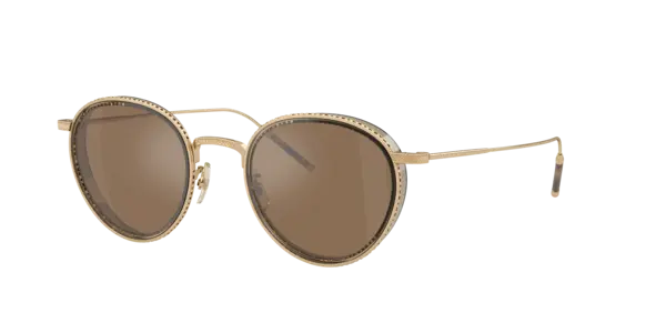 Oliver Spencer Gold Plated Sunglasses - Cognac Mirror