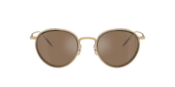 Oliver Spencer Gold Plated Sunglasses - Cognac Mirror