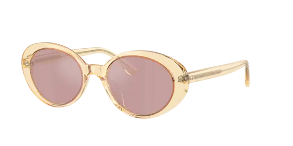 Oliver Spencer Lumar Sunglasses - Pink Satin Mirror Polar