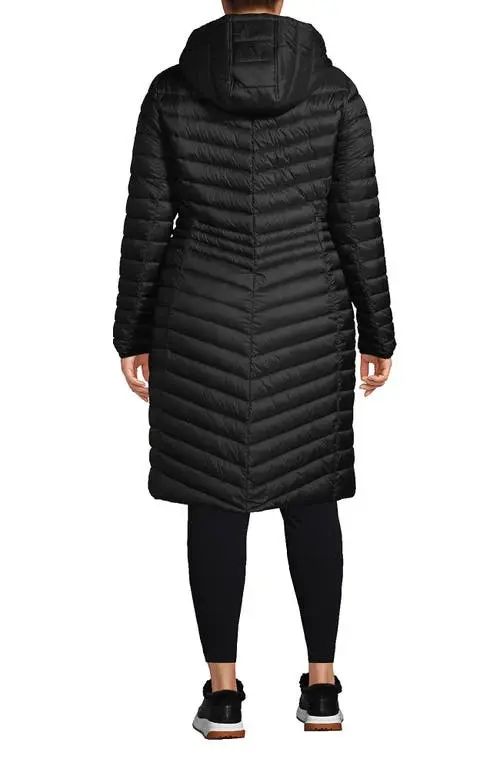 LANDS' END Wanderweight Packable Down Coat - Black