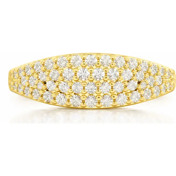 DONATELLO GIAN Name' -tone Crystal Ring - Gold