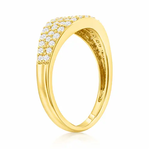 DONATELLO GIAN Name' -tone Crystal Ring