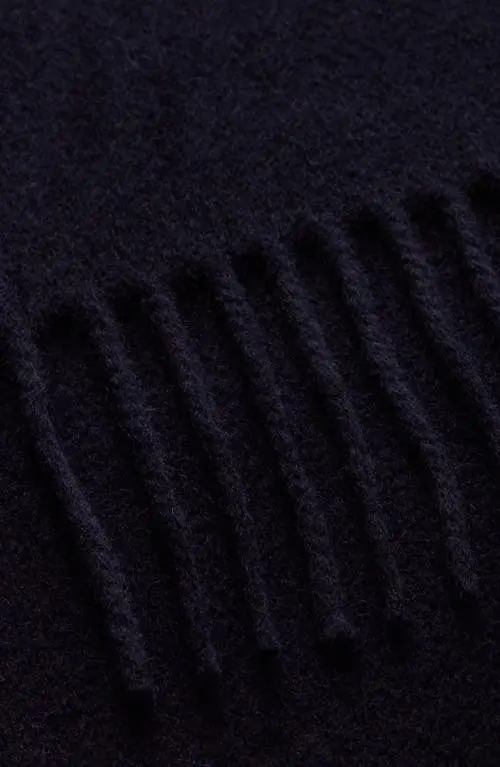 Sandro Wool And Cashmere Scarf - Dark Navy