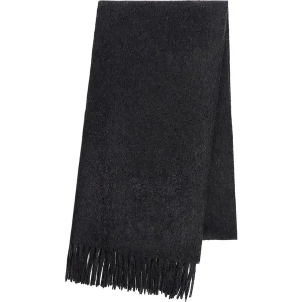 Sandro Wool And Cashmere Scarf - Mocked Grey