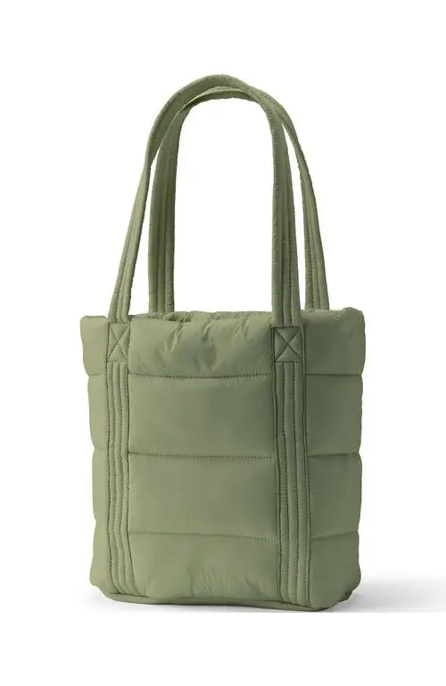 LANDS' END Wanderweight Ultralight Packable Tote Bag - Sage