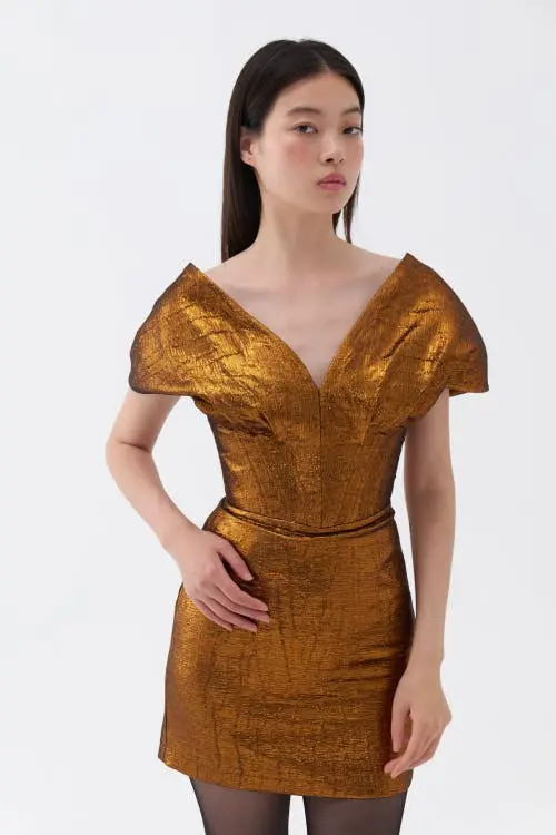 copper corset dress Azazie Sheath Sweetheart Floor-Length Stretch Satin Bridesmaid Dresses