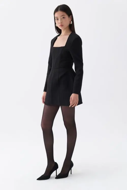 nocturne shoulder pad mini dress NOCTURNE Women's Shoulder Pad Mini Dress