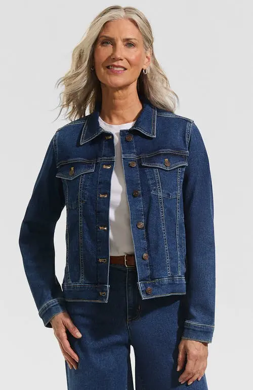 LANDS' END Denim Trucker Jacket - Crawford Wash