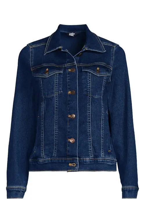 LANDS' END Denim Trucker Jacket - Crawford Wash