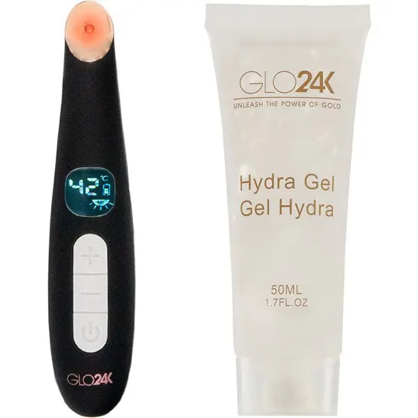 GLO24K Triple Action Eye Care Therapy Wand +conductive Hydra Gel - Na