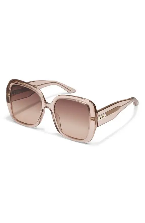 Quay Full Glam 56mm Square Sunglasses - Doe/ Brown Fawn