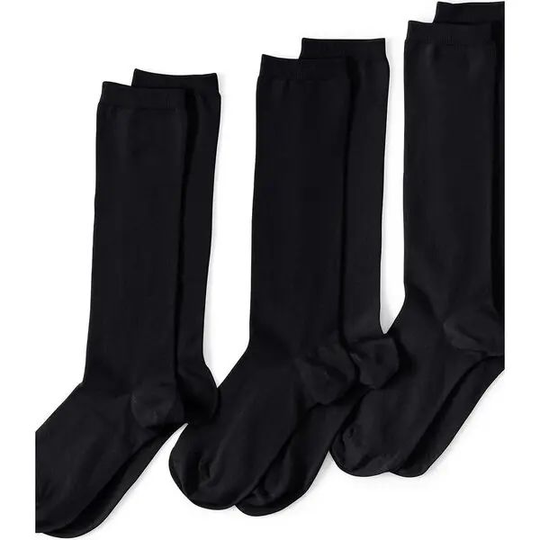 LANDS' END 3-pack Basic Trouser Socks - Black