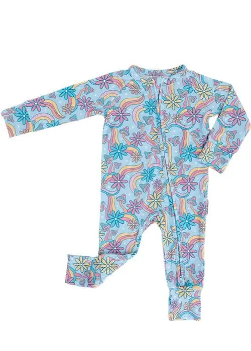 CHARLIE LOU BABY® Double Zipper Convertible Romper - Blue