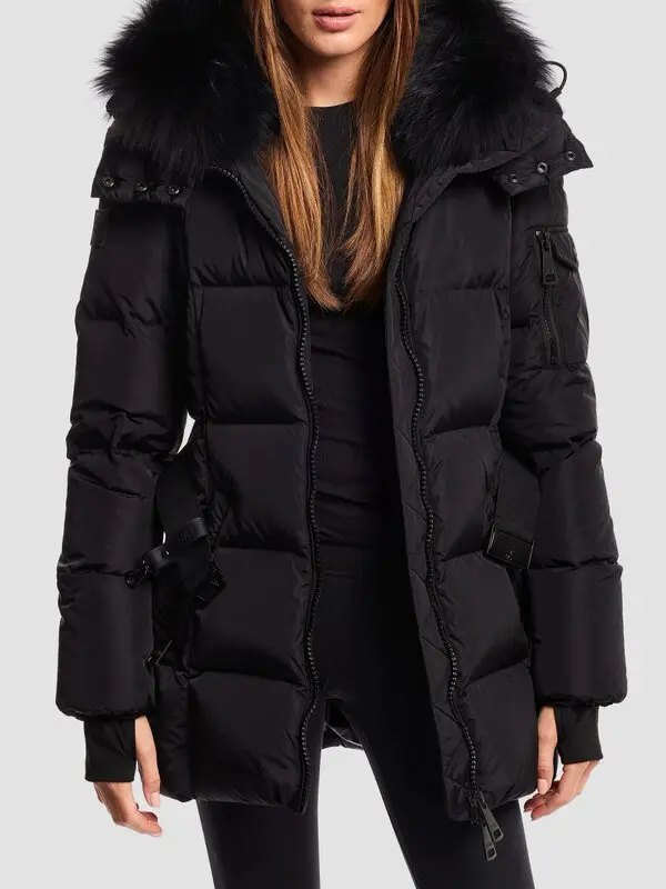 Sam. Luxe Soho Belted Down Jacket - Matte Black