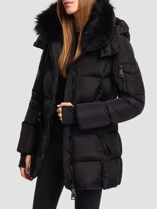 Sam. Luxe Soho Belted Down Jacket - Matte Black