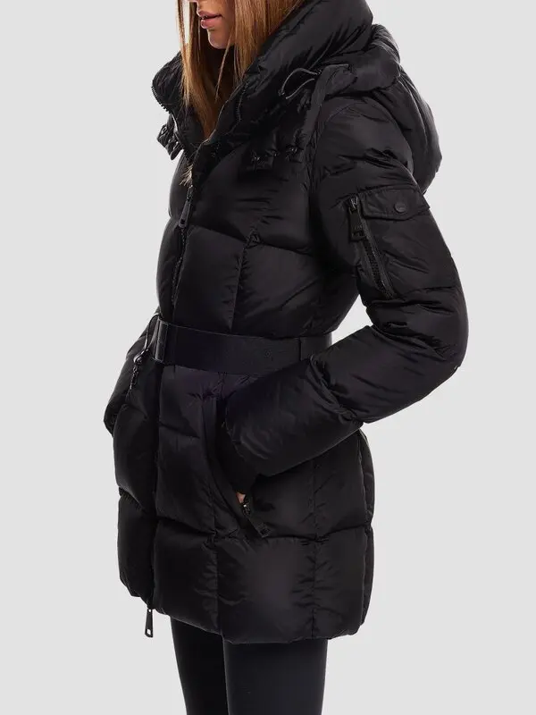 Sam. Luxe Soho Belted Down Jacket - Matte Black