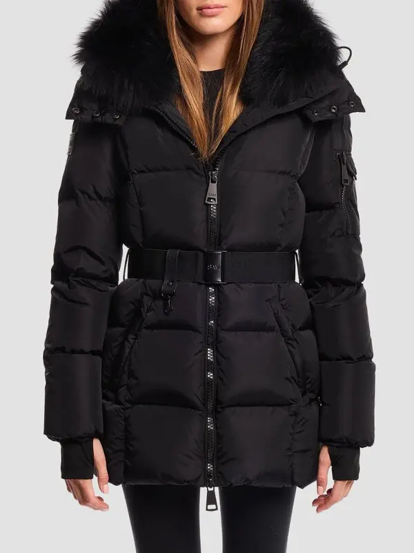 Sam. Luxe Soho Belted Down Jacket - Matte Black