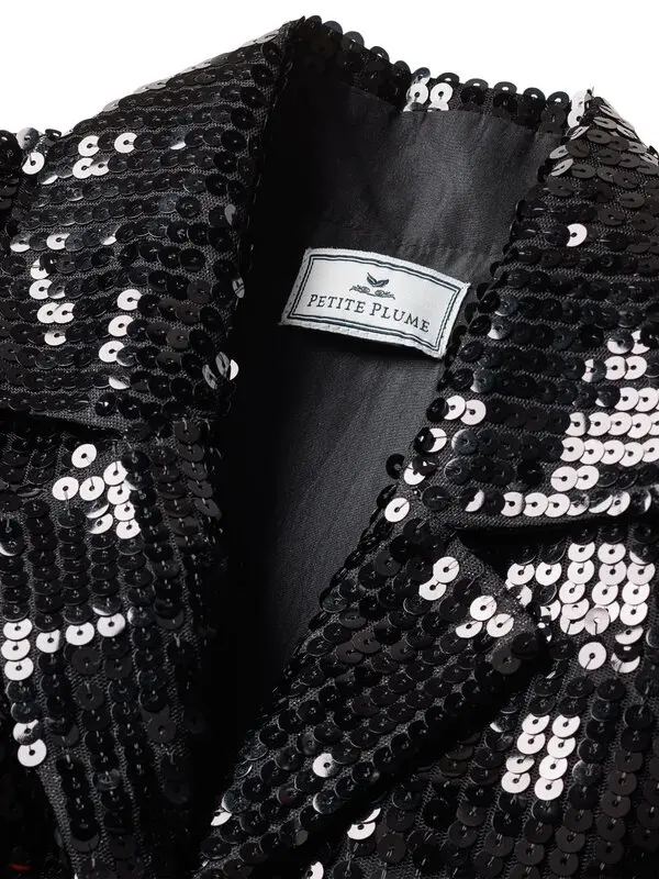 PETITE PLUME Sequined Cotton Pajamas