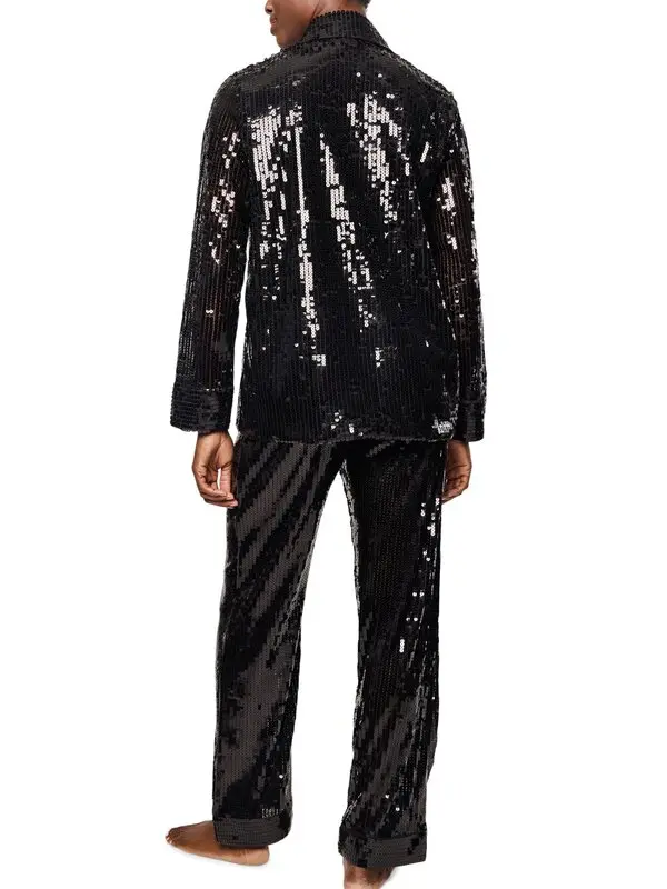 PETITE PLUME Sequined Cotton Pajamas