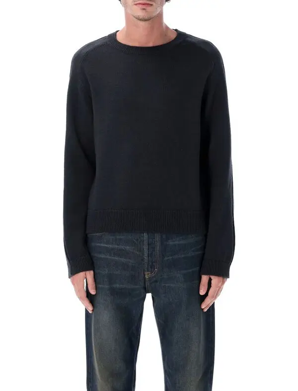 Our Legacy Merino Wool Crewneck Sweater - Off Black