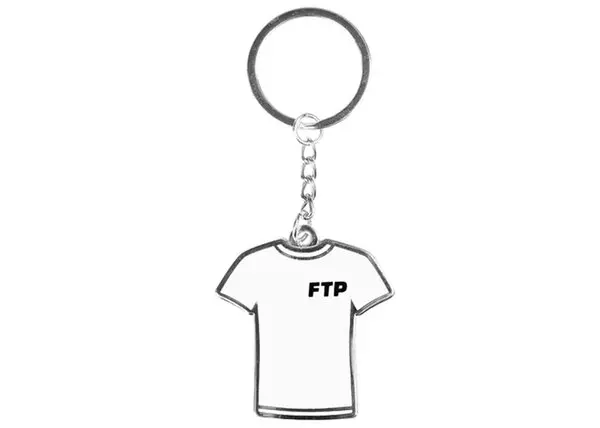 FTP Logo Tee Shirt Keychain - White/black