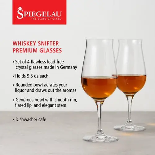 SPIEGELAU Whiskey Snifter Premium Set Of 4
