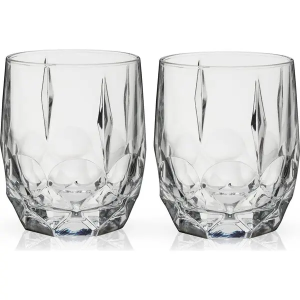 VISKI Reserve Bruno Crystal Cocktail Glasses Set Of 2 - Clear