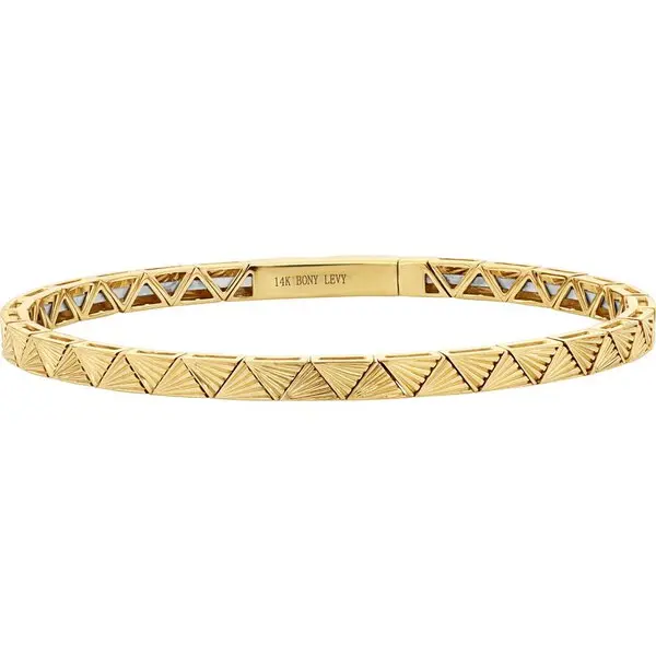 Bony Levy 14k Gold Pyramid Flexible Bracelet - 14k Yellow Gold