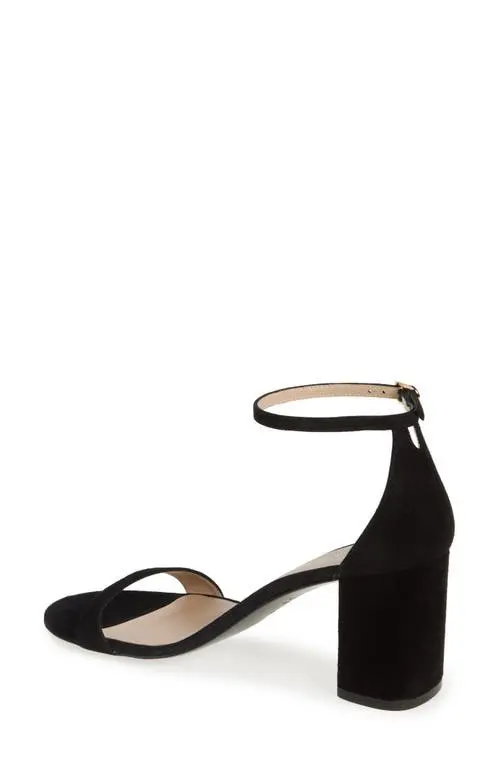 STUART WEITZMAN Nudist Block 75 Sandal - Black