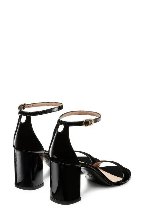 STUART WEITZMAN Nudist Block 75 Sandal - Black/black