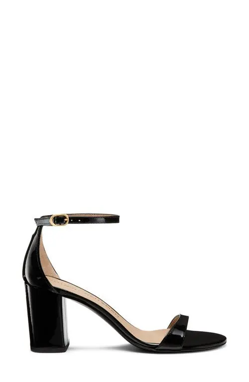 STUART WEITZMAN Nudist Block 75 Sandal - Black/black