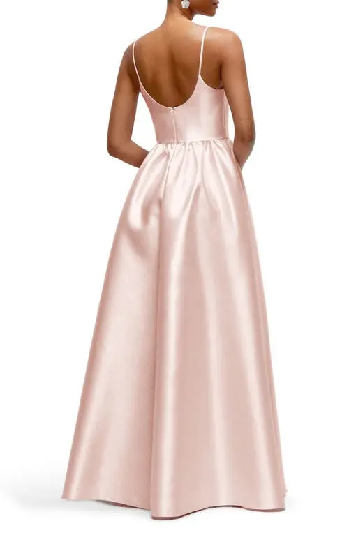 Dessy Collection Sleeveless Satin Gown - Blush