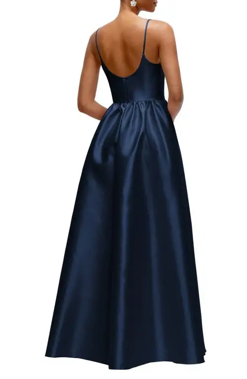 Dessy Collection Sleeveless Satin Gown - Midnight