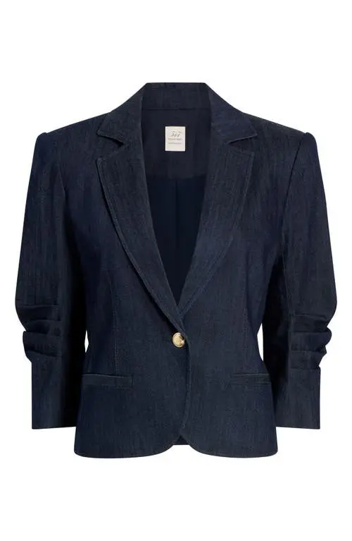 Cinq À Sept Khloe Cropped Denim Blazer - Indigo