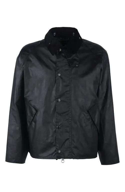 ジャケット・アウター Barbour TRANSPORT 36 waxed cotton black Barbour Transport Wax Jacket Black